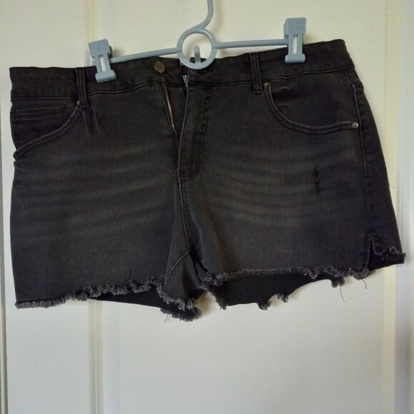 Time and Tru | Shorts | Destressed Black Shorts | Poshmark